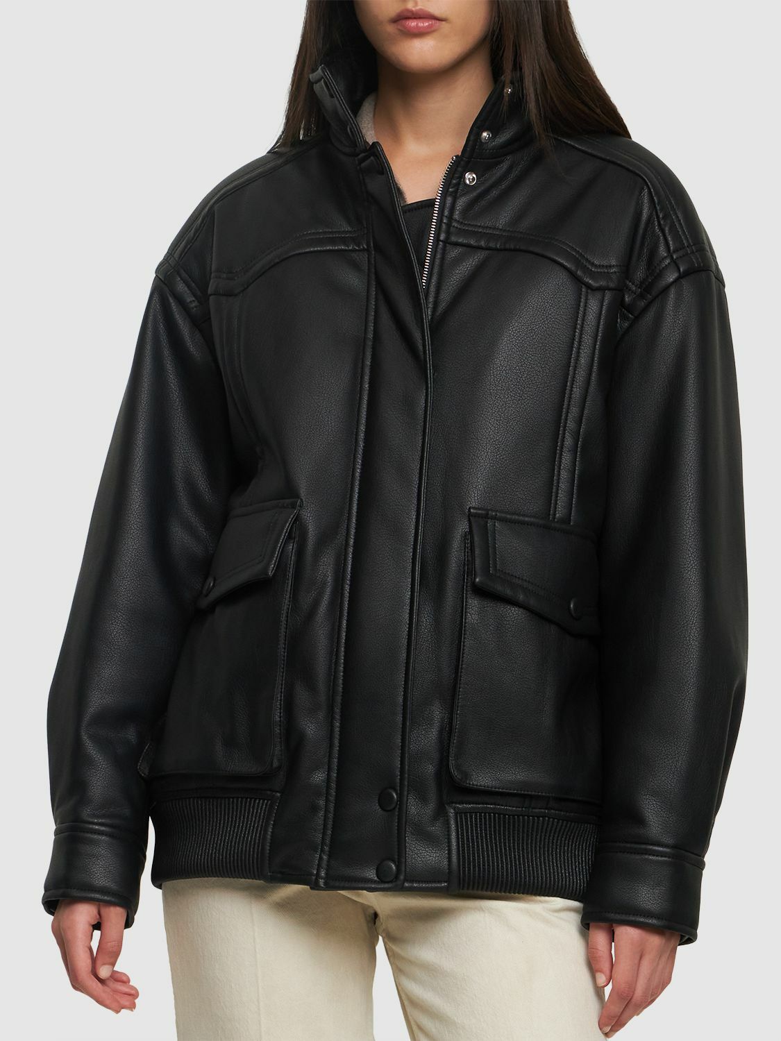 STAND STUDIO - Jocelyn Faux Leather Jacket Stand Studio