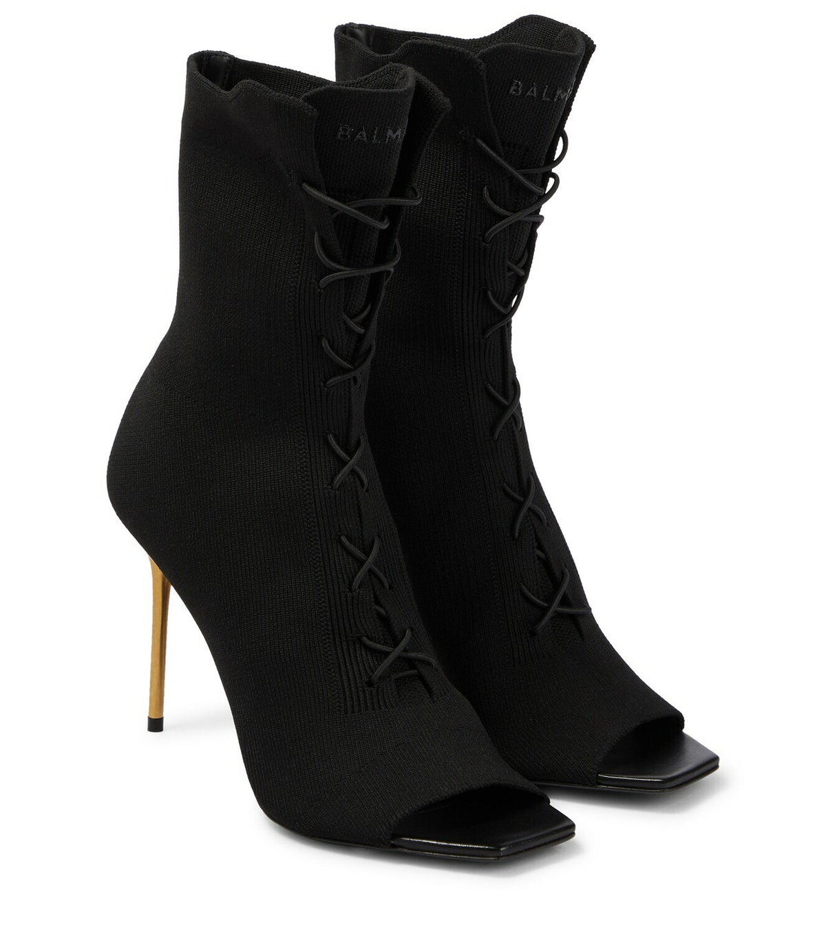 Balmain - Open-toe knit boots Balmain