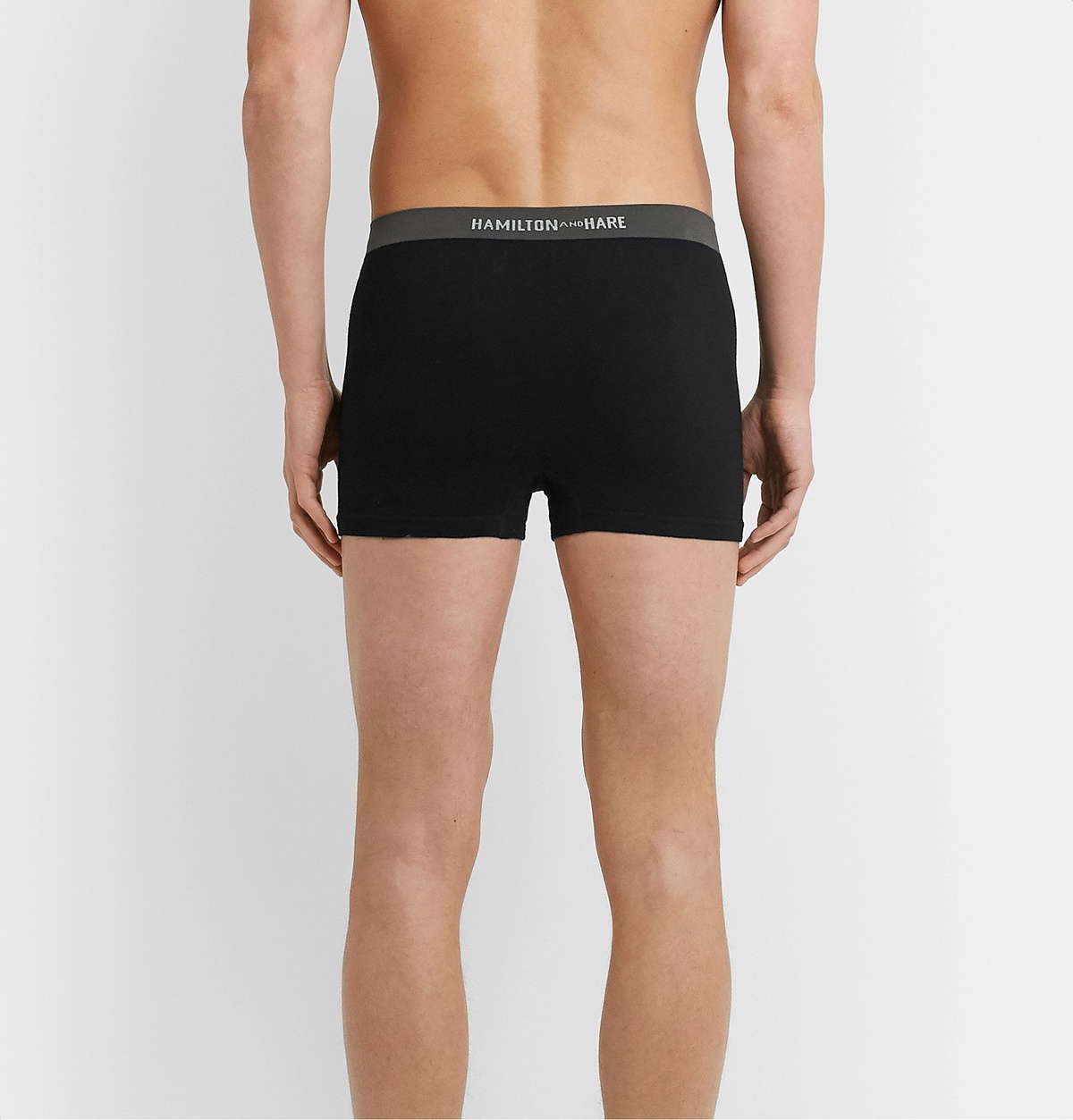 Hamilton and Hare - Pack of Five Bamboo-Blend Boxer Briefs - Black ...