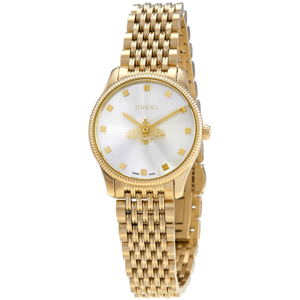 Gucci G-Timeless Quartz Silver Dial Ladies Watch YA1265021 Gucci