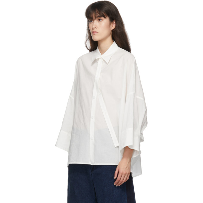 Ys White Spare Front Fly Shirt Ys