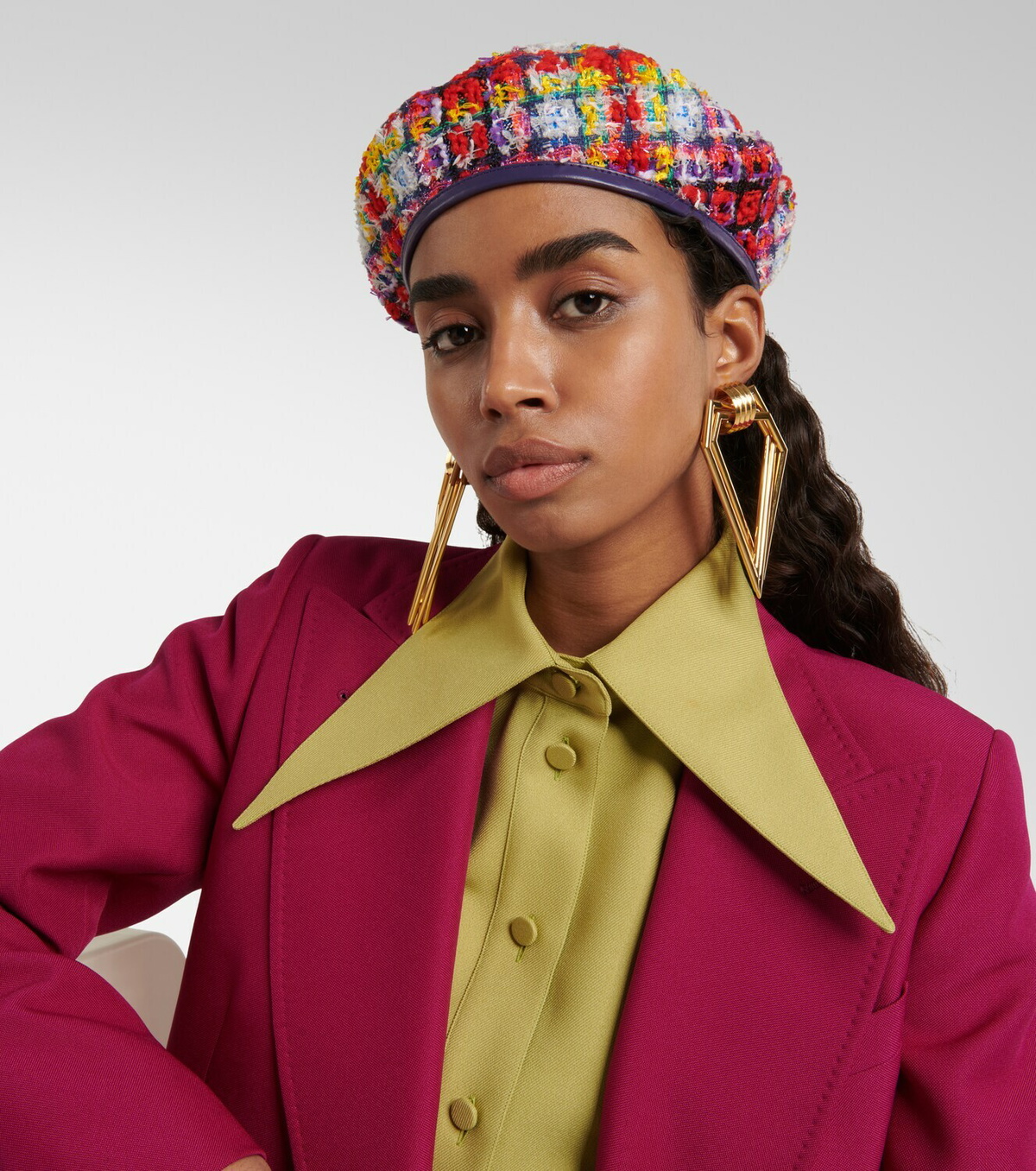 Gucci - Checked tweed beret Gucci