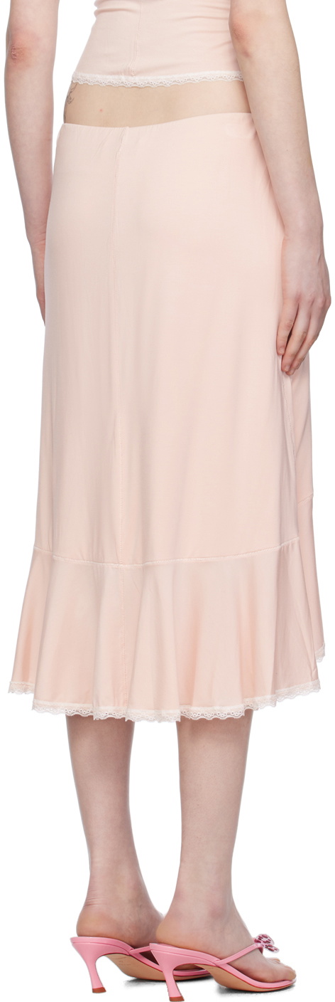 GUIZIO Pink Dainty Midi Skirt GUIZIO