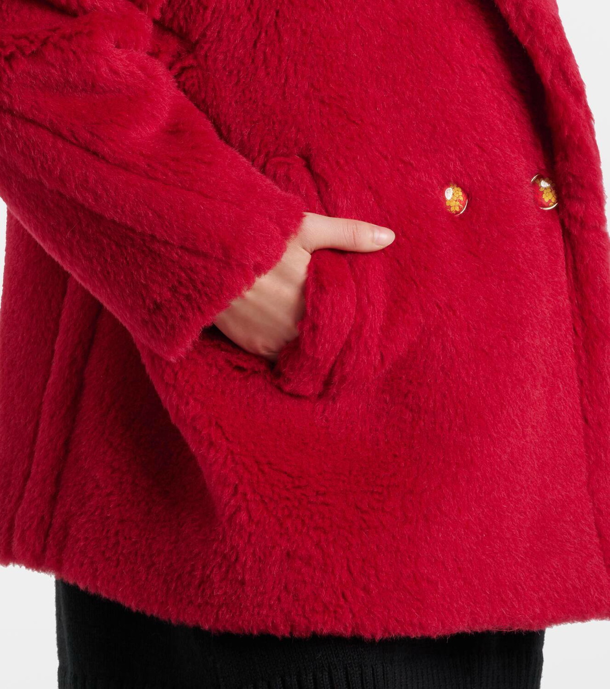 Max Mara Cuba alpaca, wool, and silk teddy coat Max Mara
