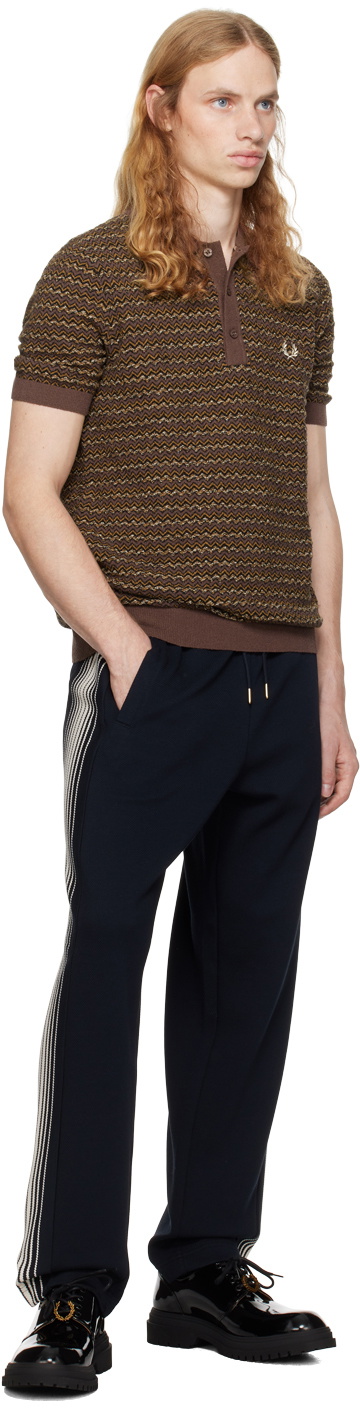 Fred Perry Brown Bouclé Polo Fred Perry