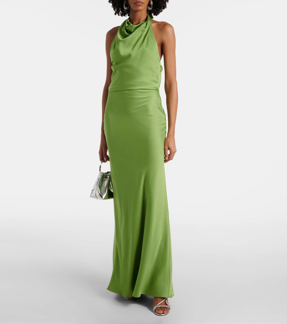 Simkhai Reannon draped satin gown Simkhai