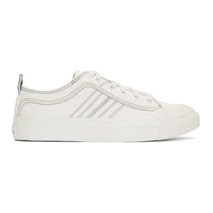 Diesel White S-Astico Low Sneakers Diesel