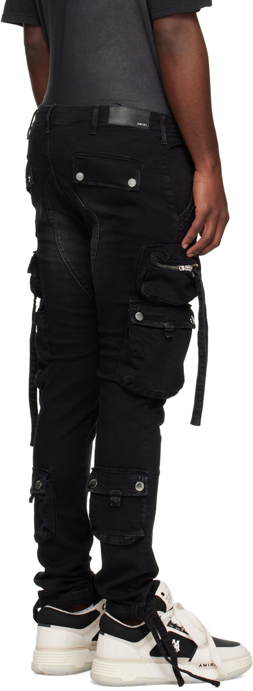 AMIRI Black Tactical Denim Cargo Pants Amiri