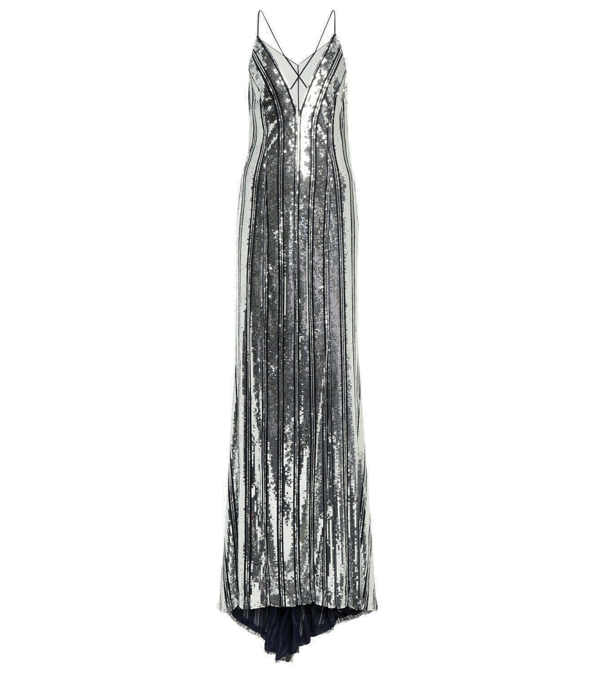 Galvan Kate tulle-paneled sequined gown Galvan