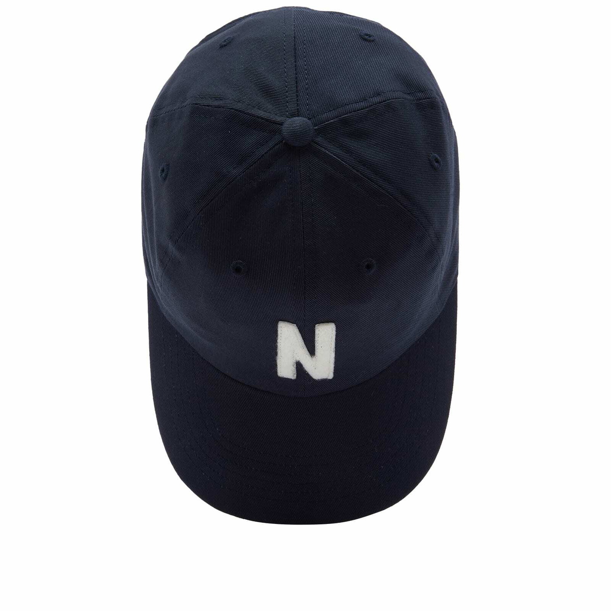 Norse Projects Men's Felt N Twill Sports Cap in Dark Navy Norse Projects