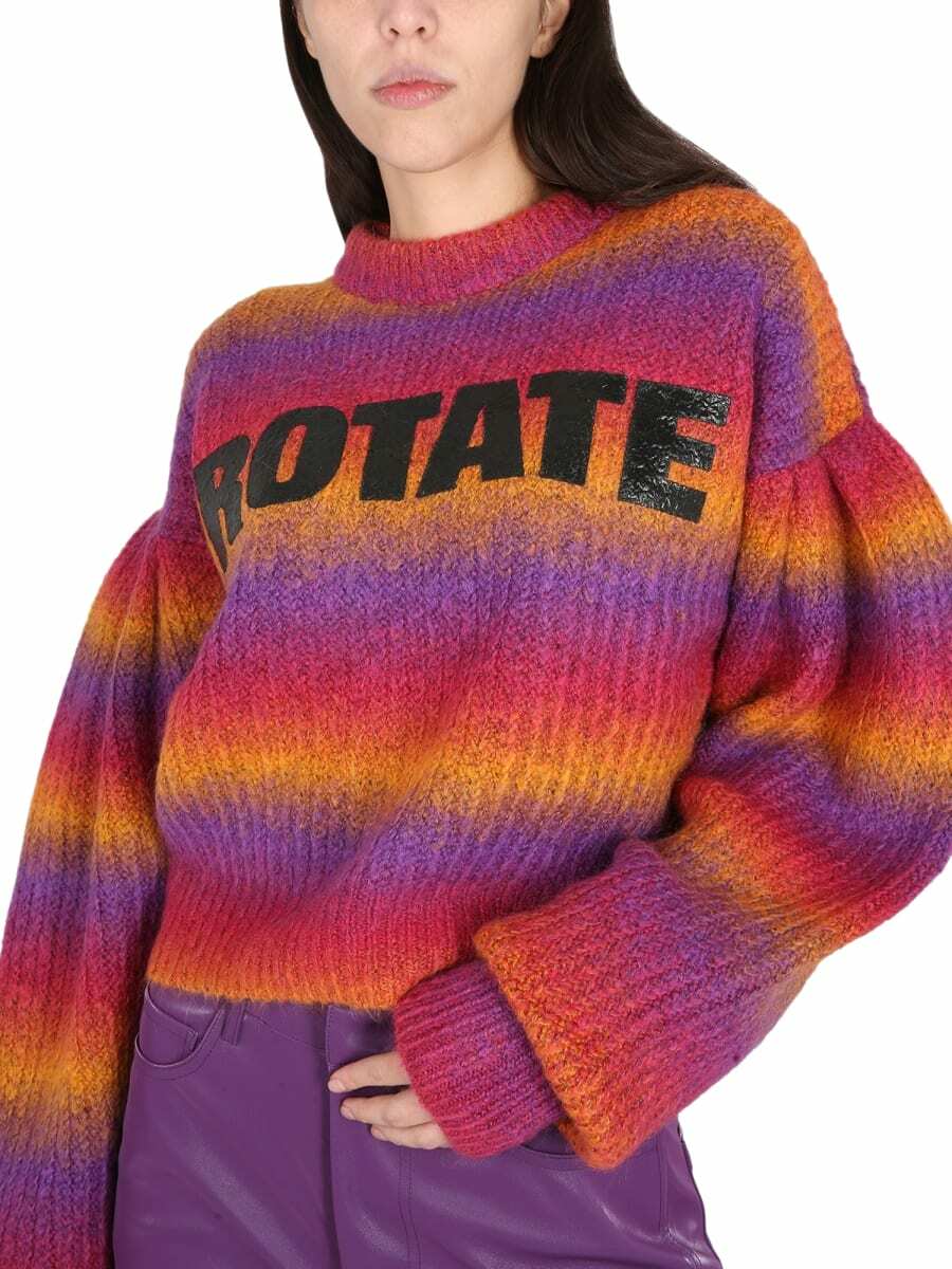 Rotate by Birger Christensen Crewneck Sweater With Logo ROTATE Birger ...