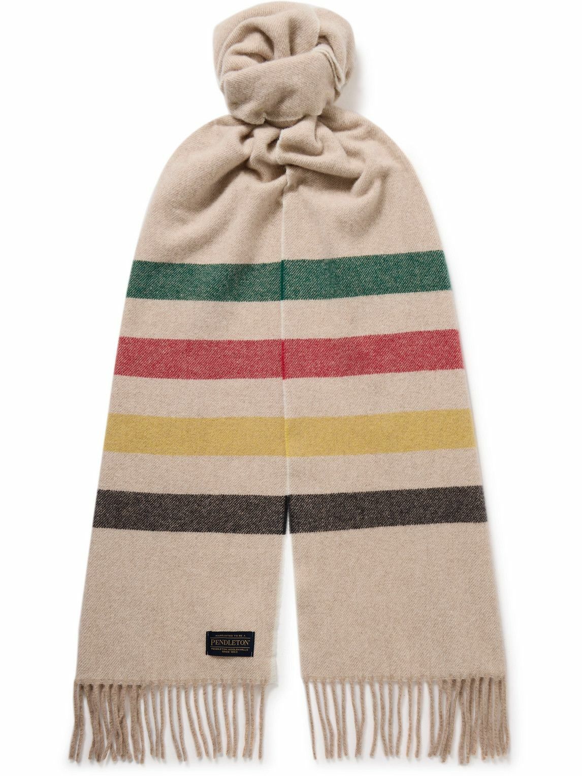 Pendleton - Glacier Fringed Striped Wool Scarf Pendleton