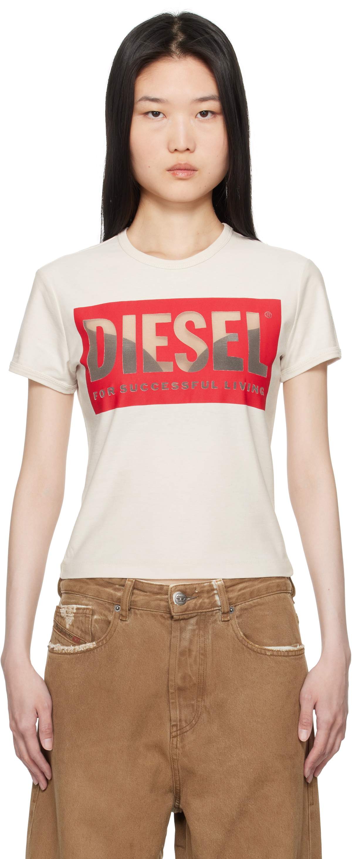 Diesel White T-Malun T-shirt Diesel
