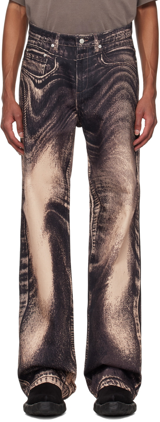 CAMPERLAB Pink Distorted Print Jeans CamperLab