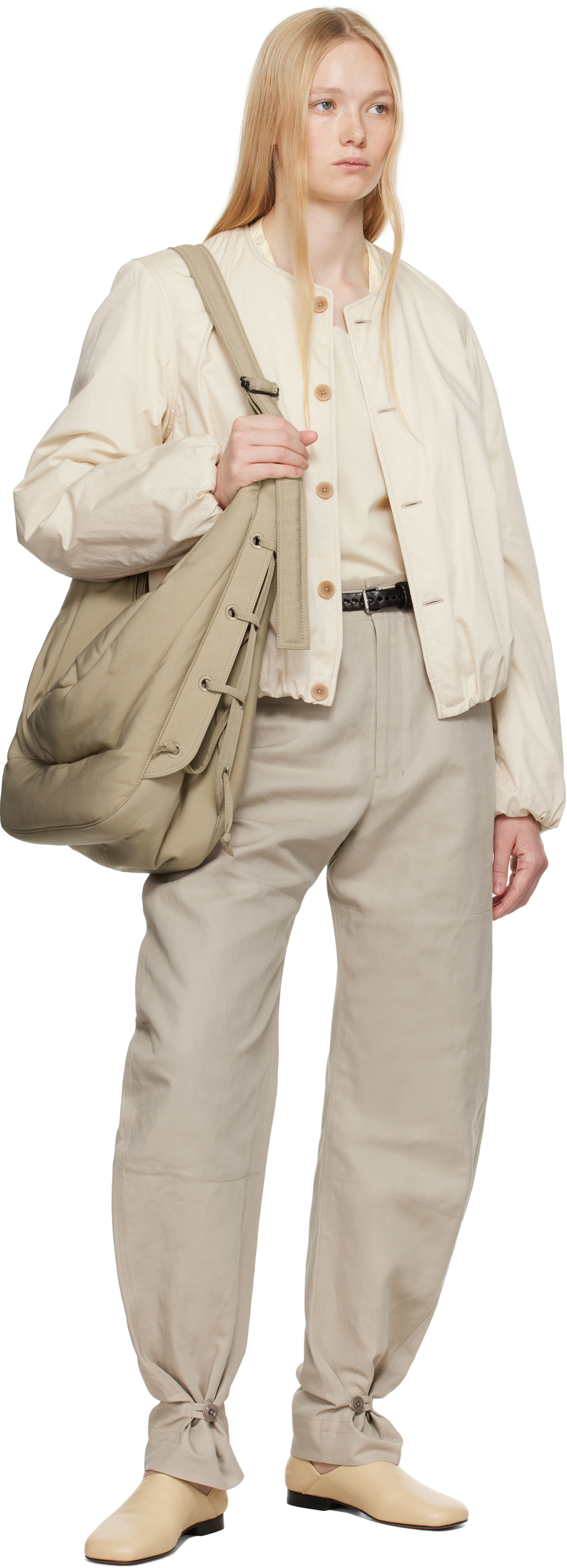 LEMAIRE Beige Large Soft Game Bag Lemaire