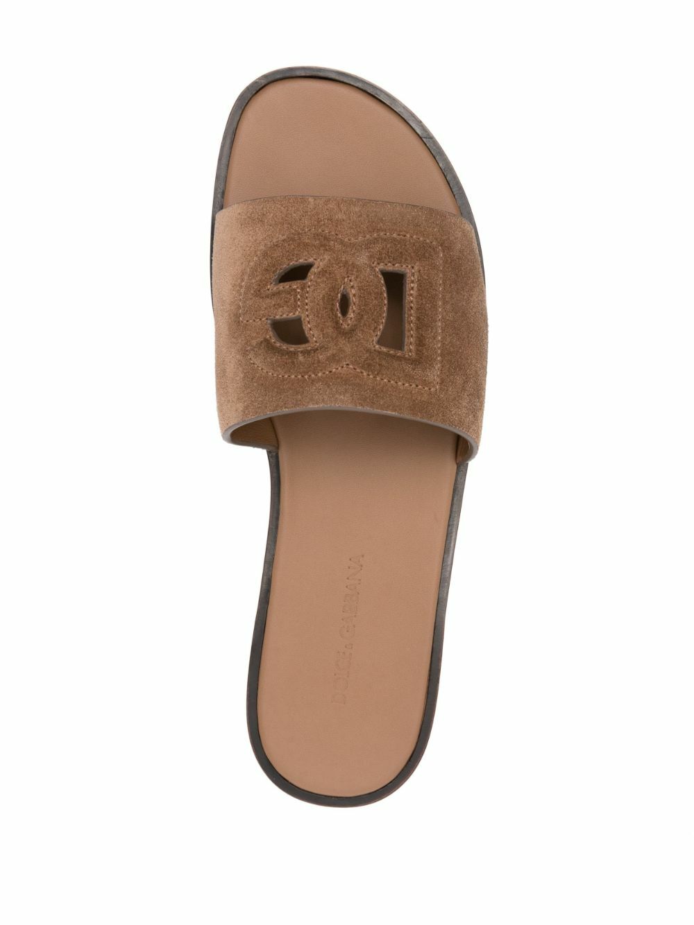 Dolce & Gabbana DG Logo Suede Slides Dolce & Gabbana