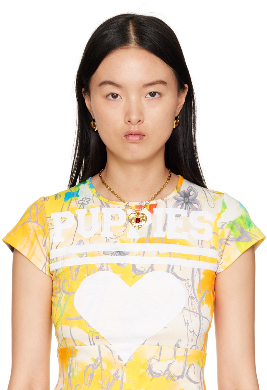 Mondo Mondo Gold Super Heart Necklace Mondo Mondo