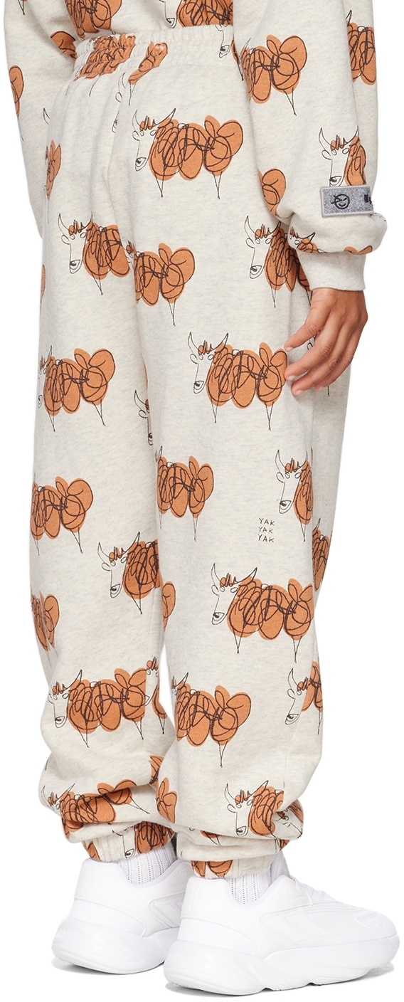 Wynken Kids Beige Yak Yak Yak Track Pants Wynken