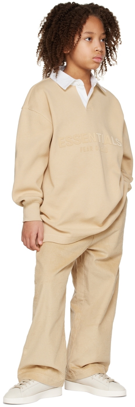 Essentials Kids Beige Button Polo Essentials