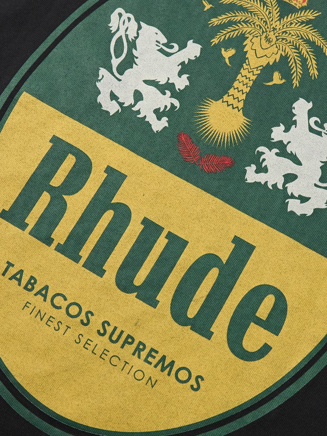 Rhude - Tobacco Logo-Print Cotton-Jersey T-Shirt - Black Rhude