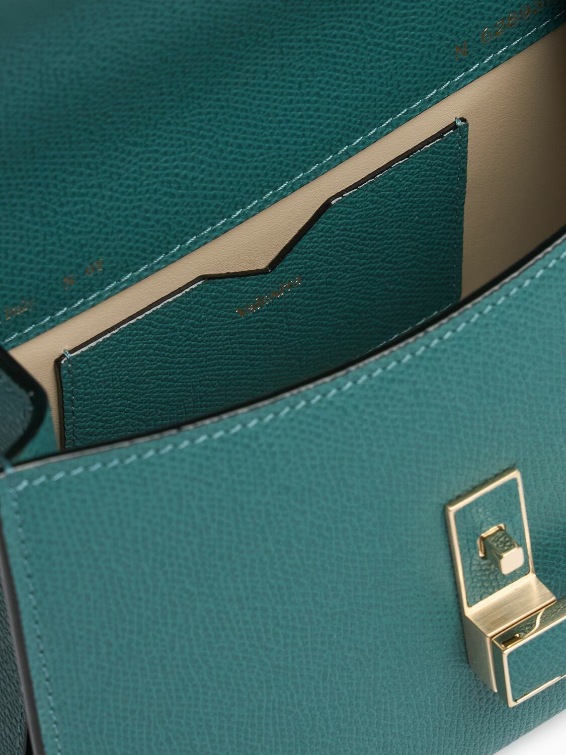 VALEXTRA Micro Iside Leather Top Handle Bag Valextra