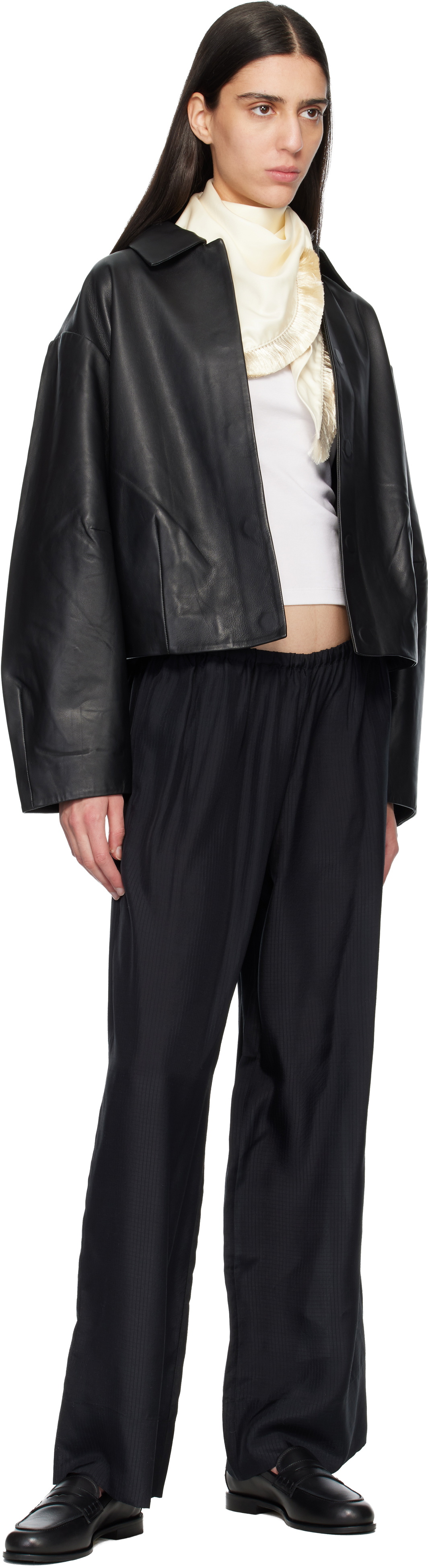 Toga Pulla Off-White Fringe Scarf Toga Pulla