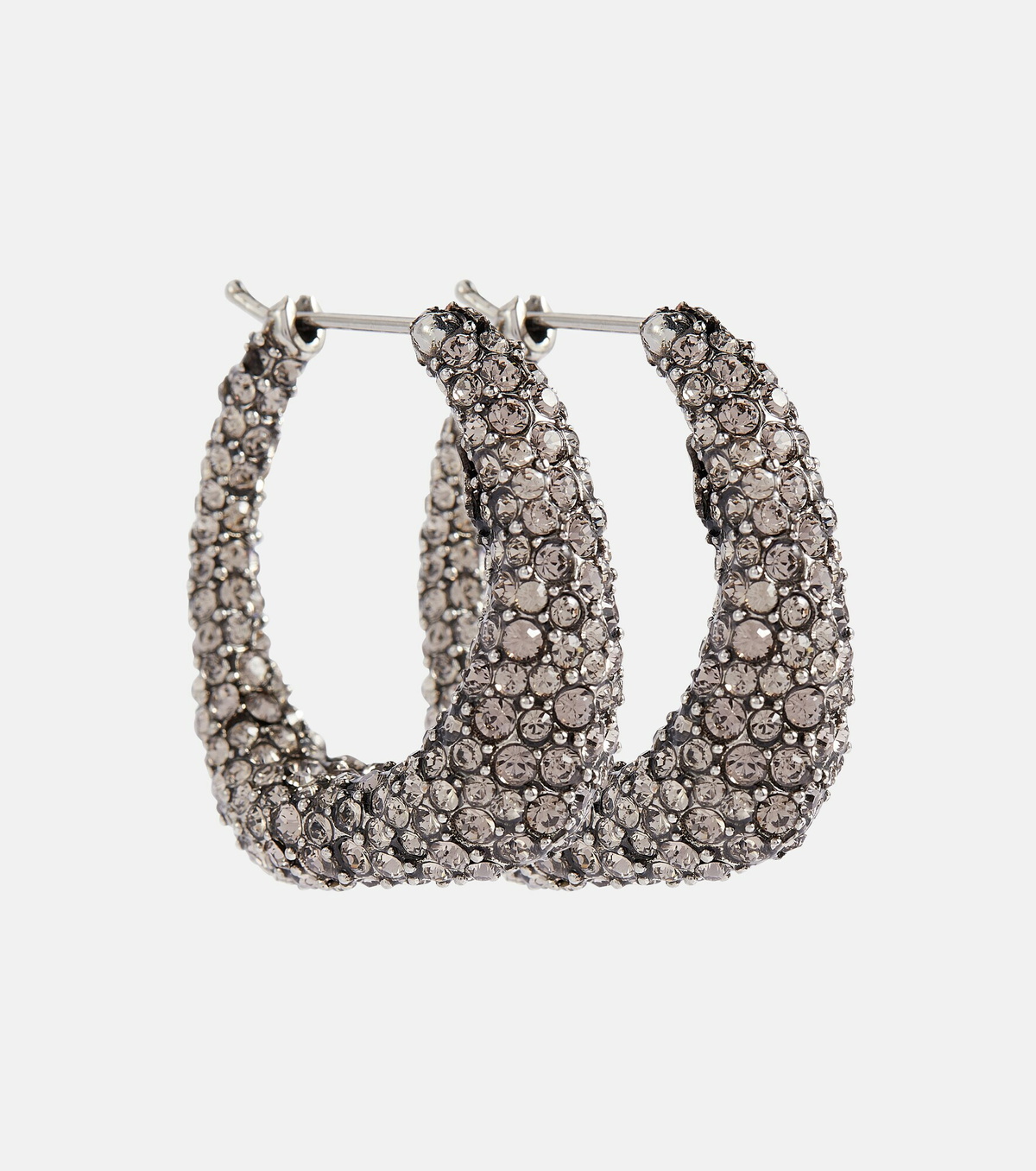 Alexander Mcqueen Molten Embellished Hoop Earrings Alexander Mcqueen