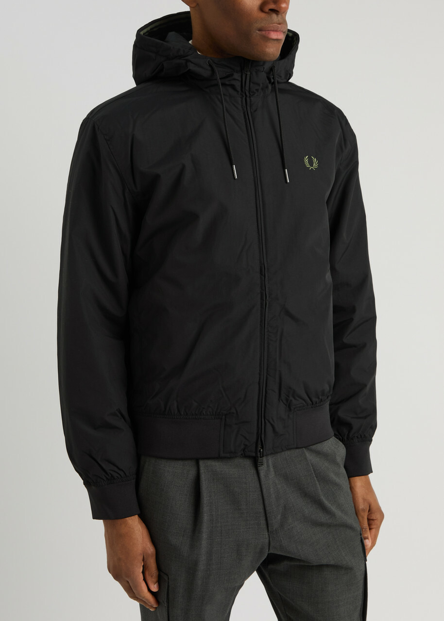 Fred Perry Brentham Hooded Shell Jacket Black Fred Perry