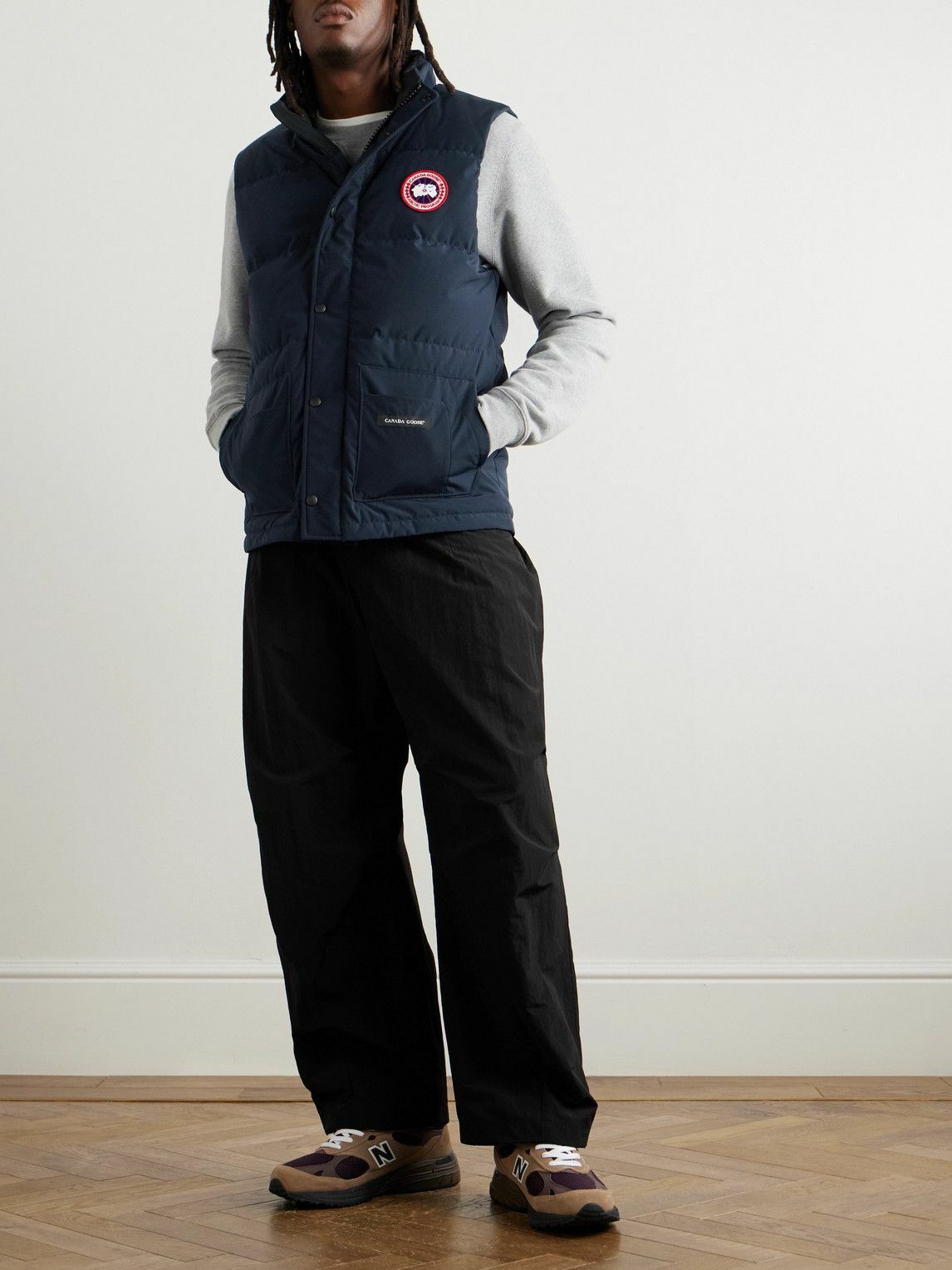 Canada Goose - Freestyle Logo-Appliquéd Quilted Shell Down Gilet - Blue ...