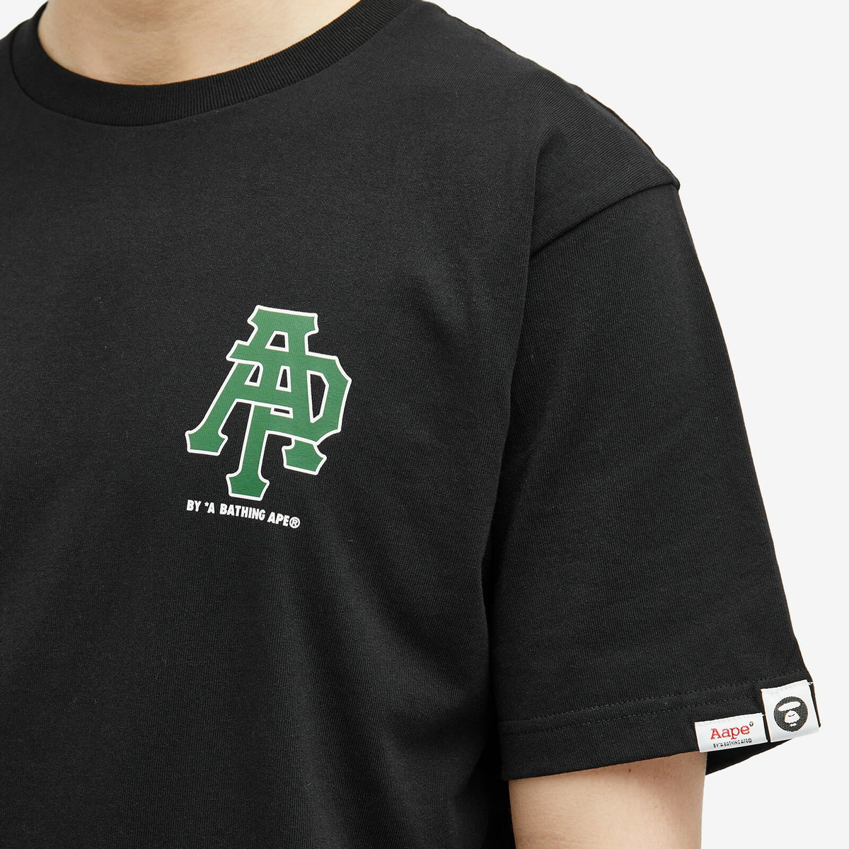 Men's AAPE AP Logo T-Shirt in Black AAPE by A Bathing Ape