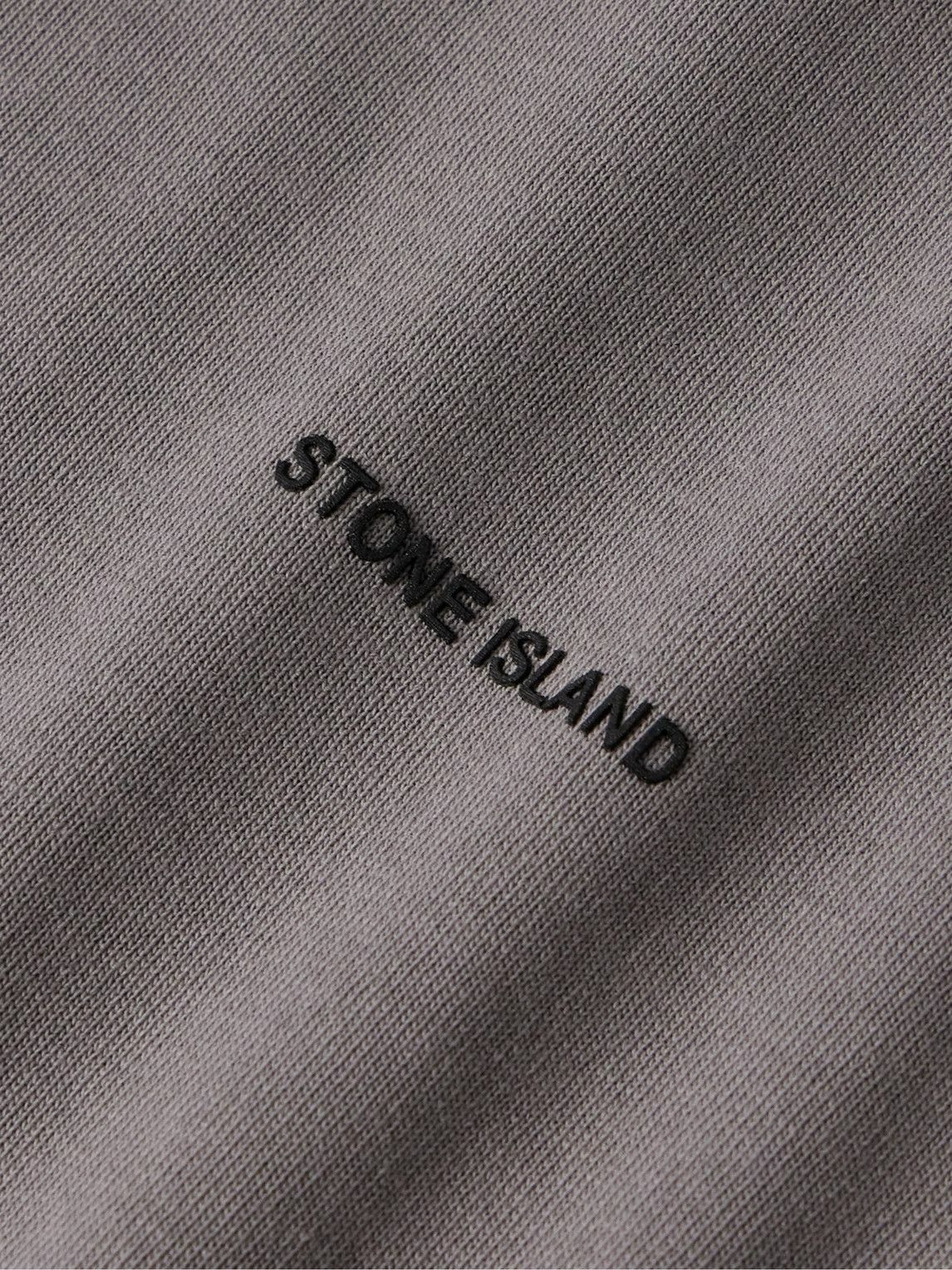 Stone Island - Logo-Embroidered Garment-Dyed Cotton-Jersey T-Shirt ...