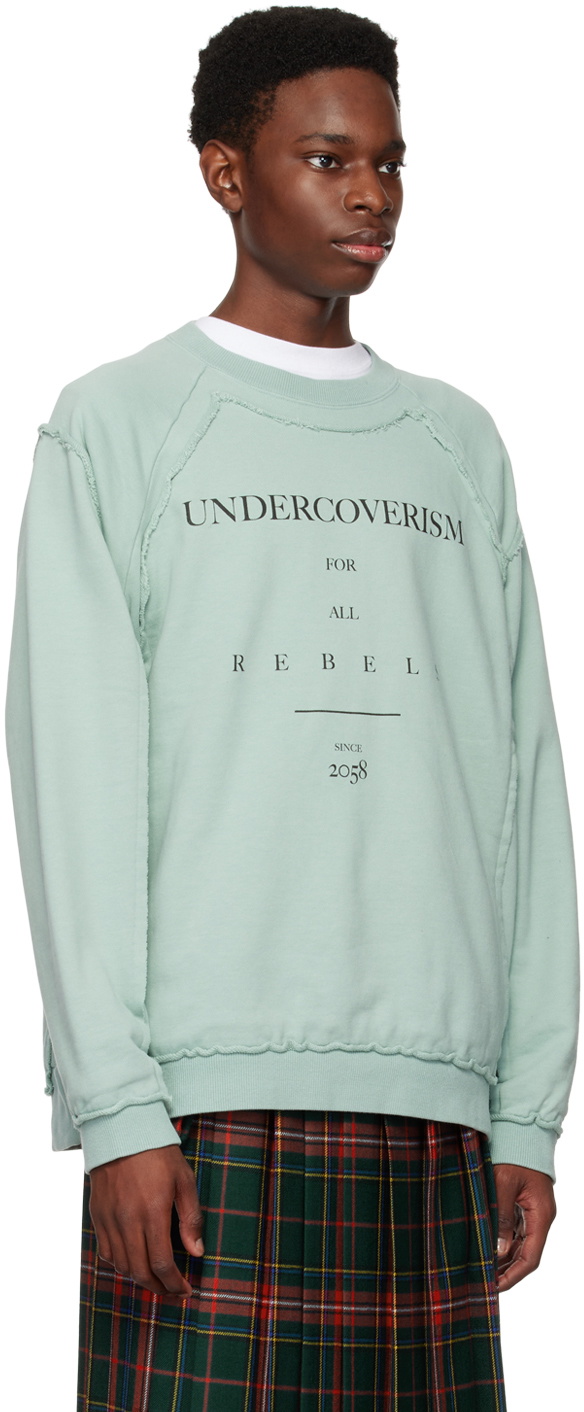 Undercoverism Green Raw Edge Sweatshirt Undercoverism
