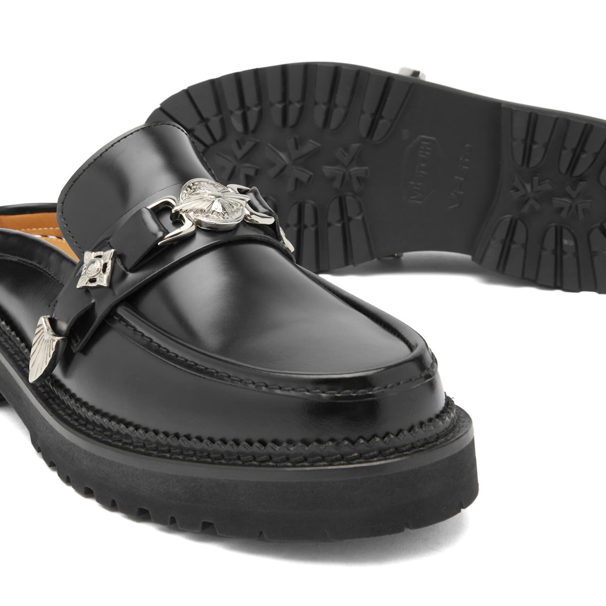 Toga Pulla Women's TOGA Leather Loafer in Black Toga Pulla