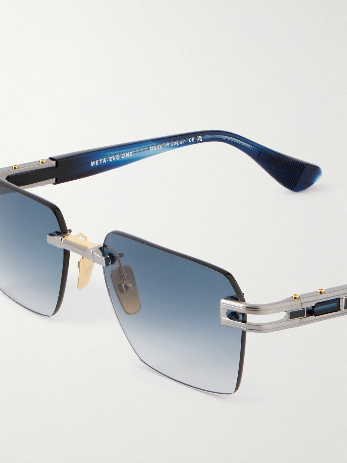 DITA - Meta-Evo One Square-Frame Silver-Tone and Acetate Sunglasses Dita