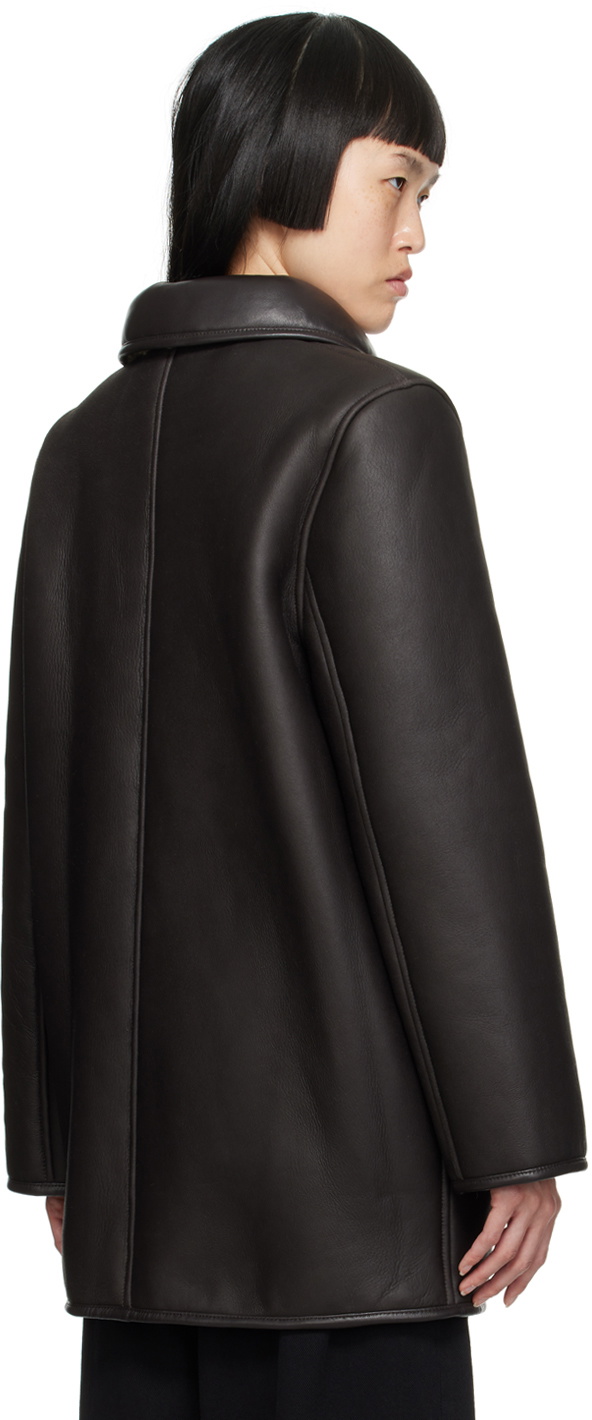 YMC Brown Sabbath Reversible Shearling Coat YMC