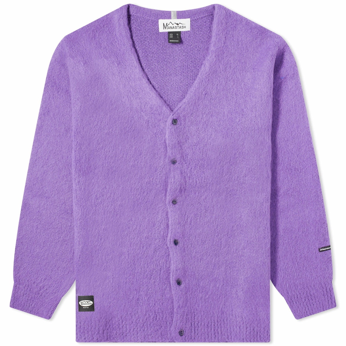 Manastash Men's Aberdeen Cardigan in Purple Manastash