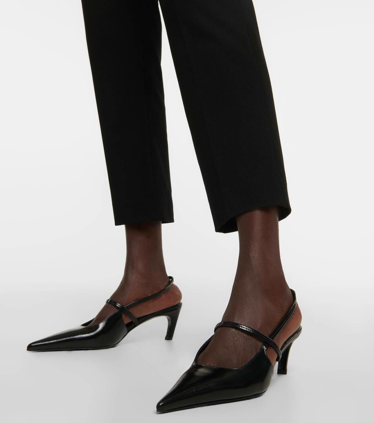 Toteme The Sharp leather slingback pumps Toteme