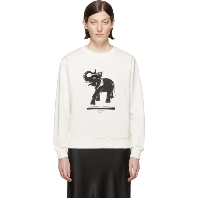 Lanvin Off-White Elephant Sweatshirt Lanvin