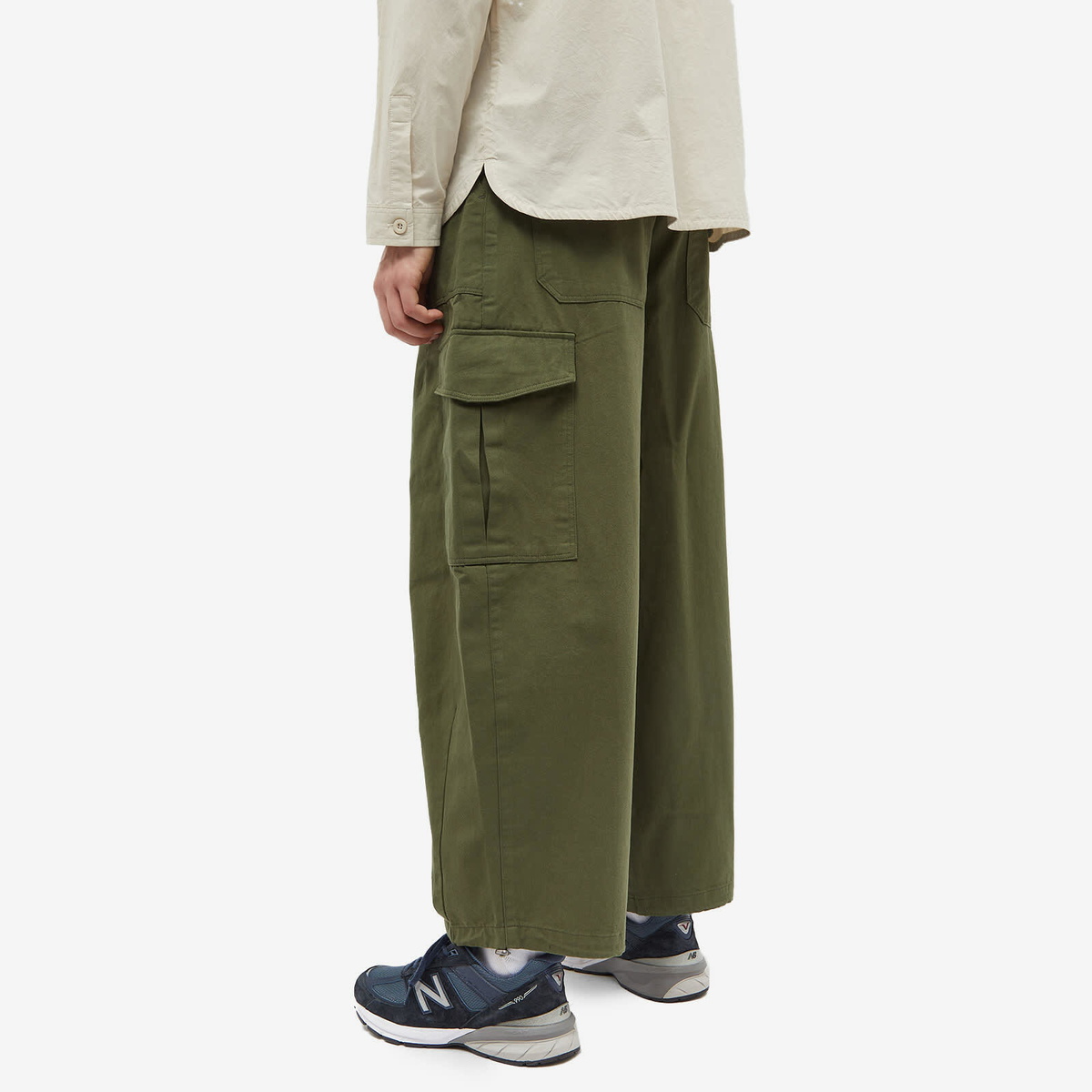 FrizmWORKS Men's Twill Cargo Balloon Pants in Olive FrizmWORKS