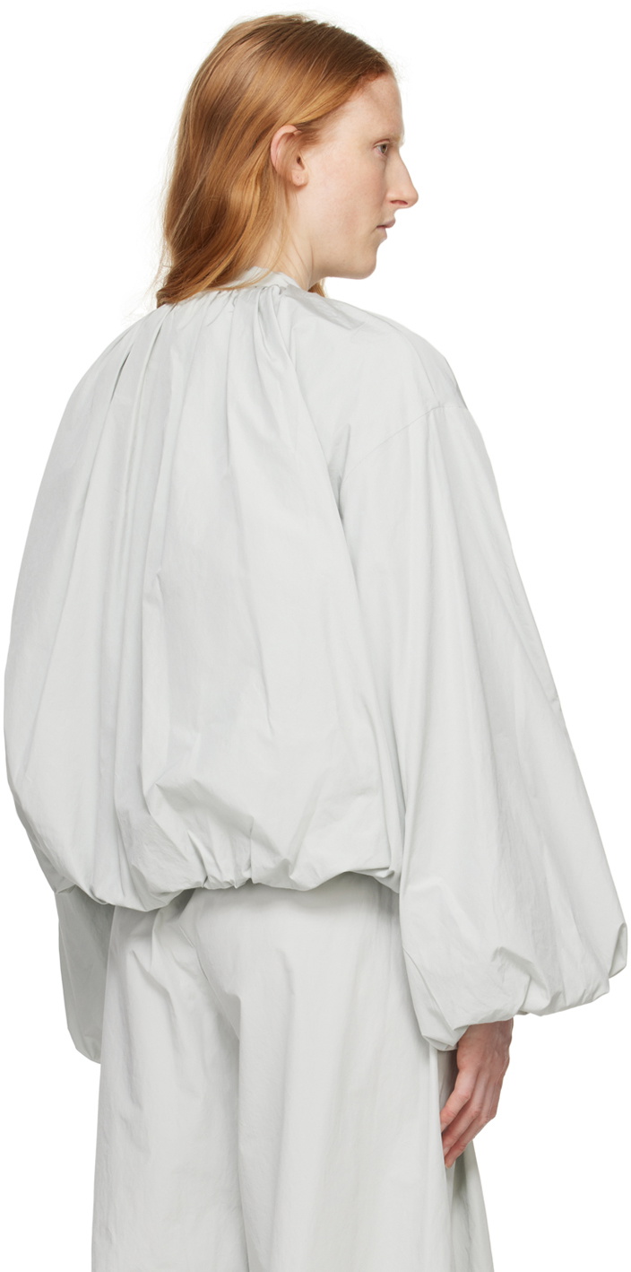 AMOMENTO Gray Shirred Jacket AMOMENTO