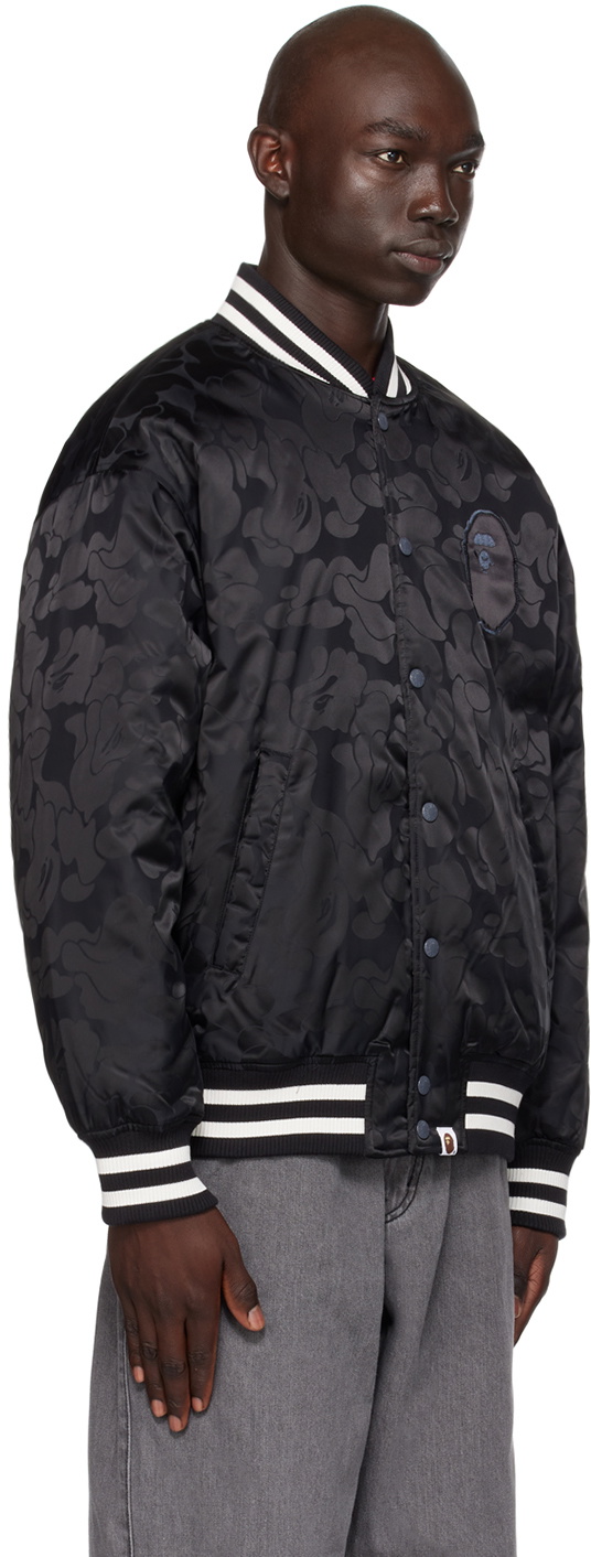 BAPE Black Camo Bomber Jacket A Bathing Ape