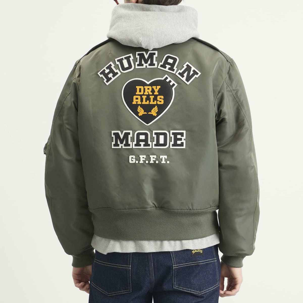 Human Made Men's Flight Jacket in Olive Drab Human Made
