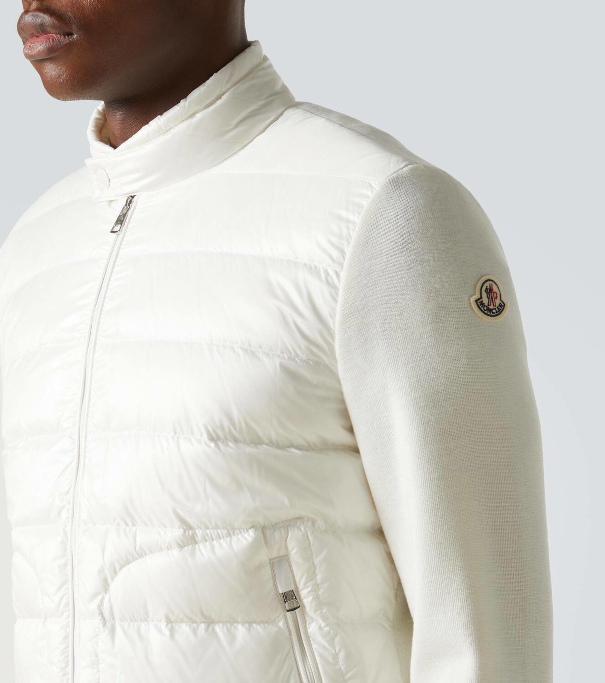 Moncler Down-paneled virgin wool jacket Moncler