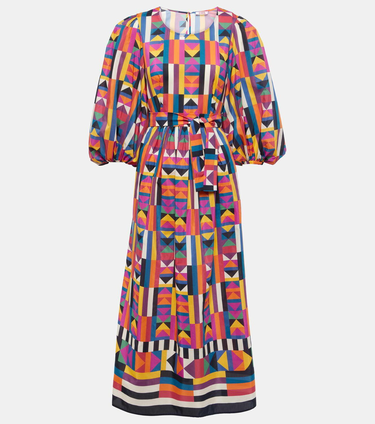 Eres Multiple printed cotton and silk midi dress ERES