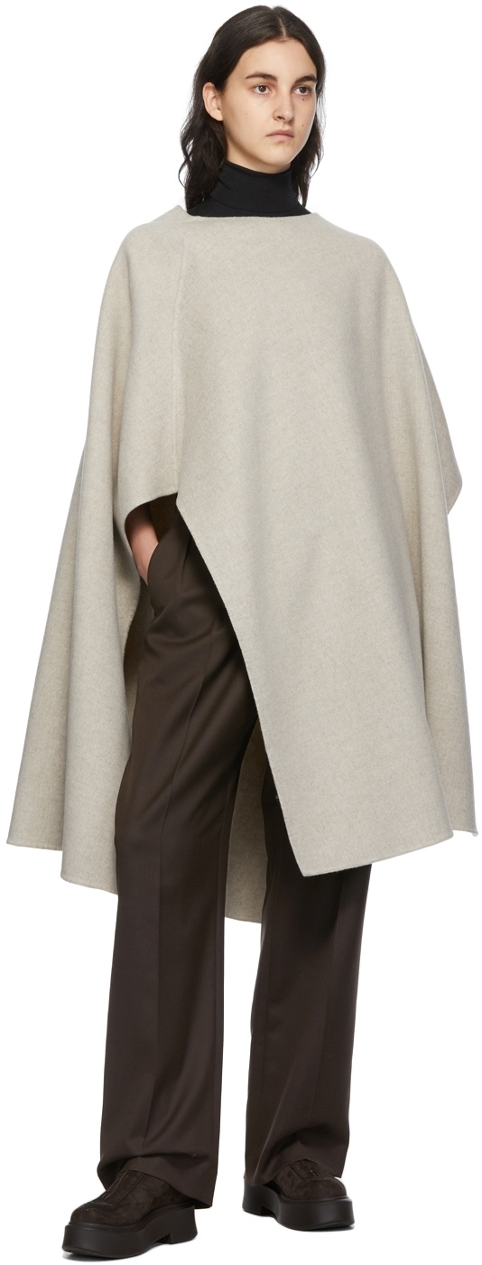 The Row Beige Bruun Poncho Coat The Row