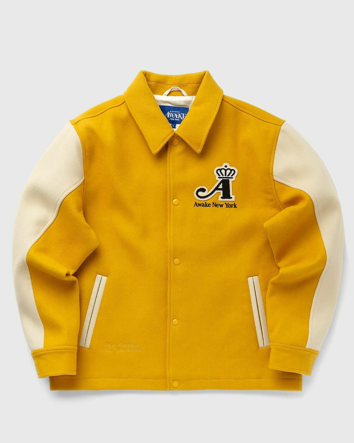 Awake Crown Varsity Jacket Yellow Bomber Jackets/College Jackets Awake NY