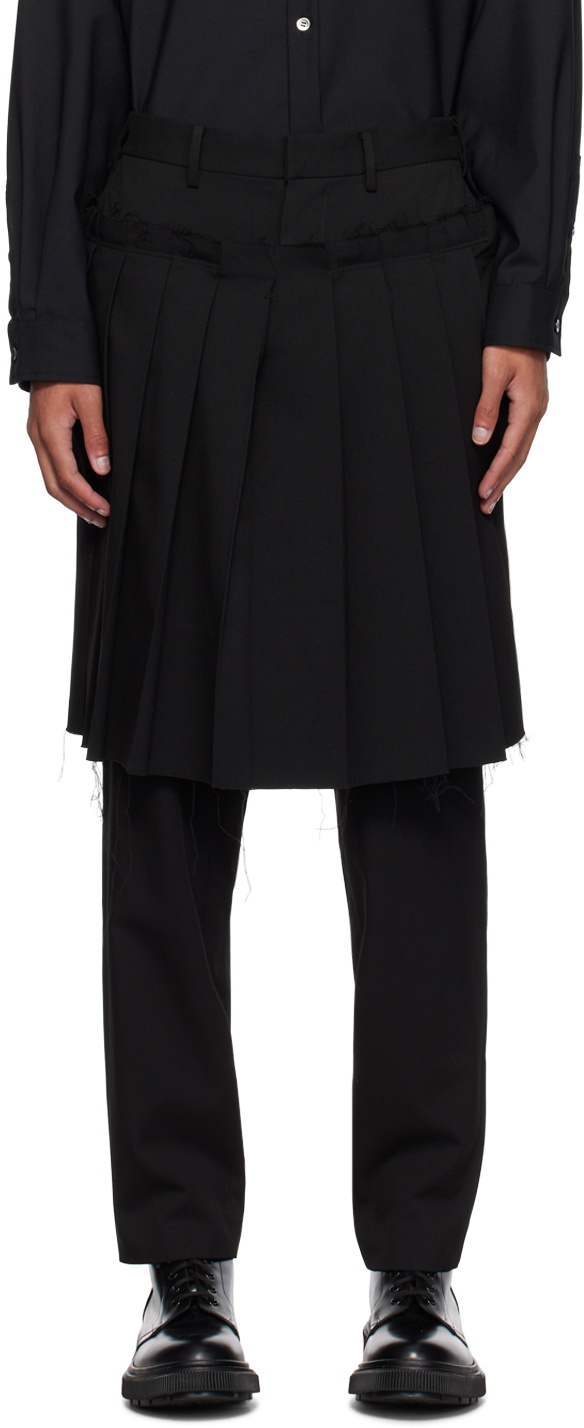 UNDERCOVER Black Layered Trousers Undercover