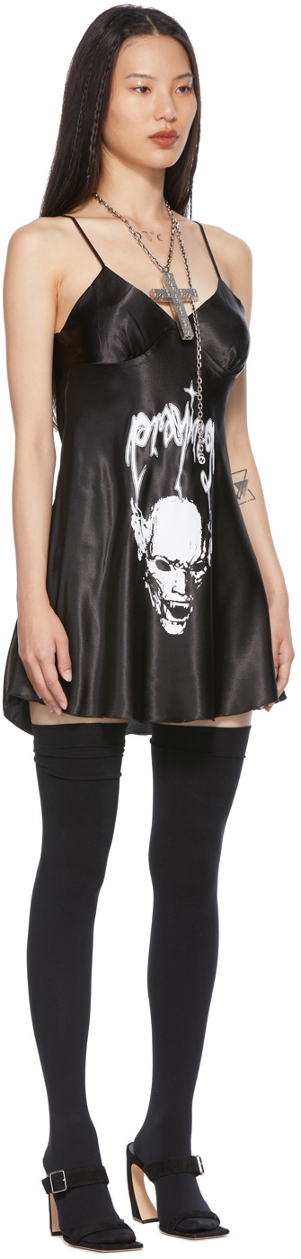 Praying SSENSE Exclusive Black Demon Logo Dress Praying