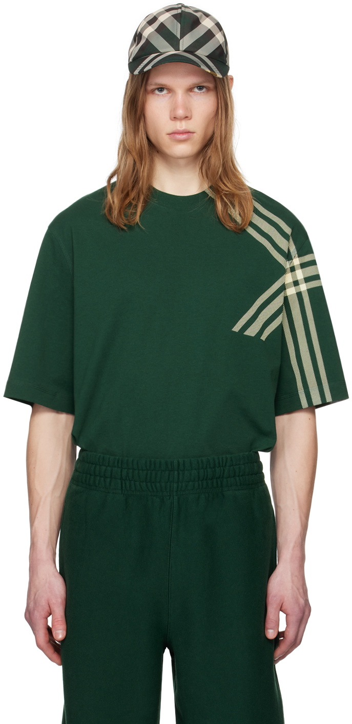 Burberry Green Check T-Shirt Burberry