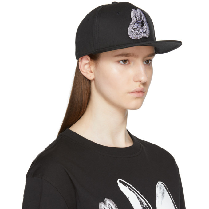 McQ Alexander McQueen Black Bunny Baseball Cap McQ Alexander McQueen